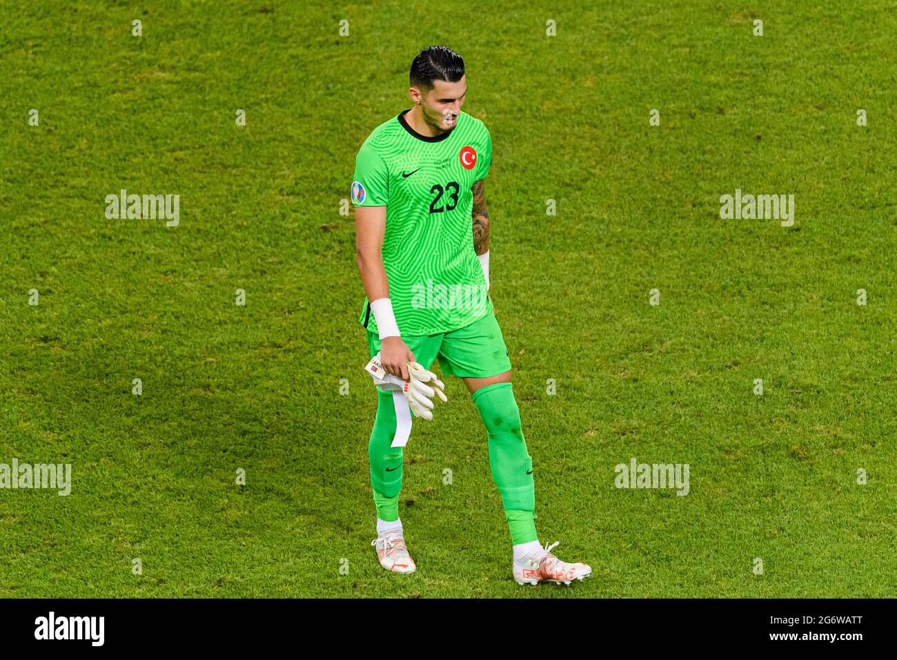 Baku, Azerbaijan - June 20: Goalkeeper Ugurcan Cakir of Turkey walks in ...