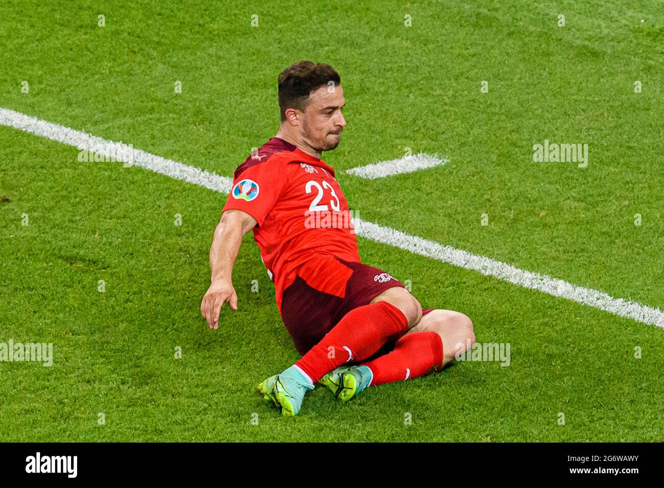 Baku, Azerbaijan - June 20: Xherdan Shaqiri of Switzerland celebrates ...