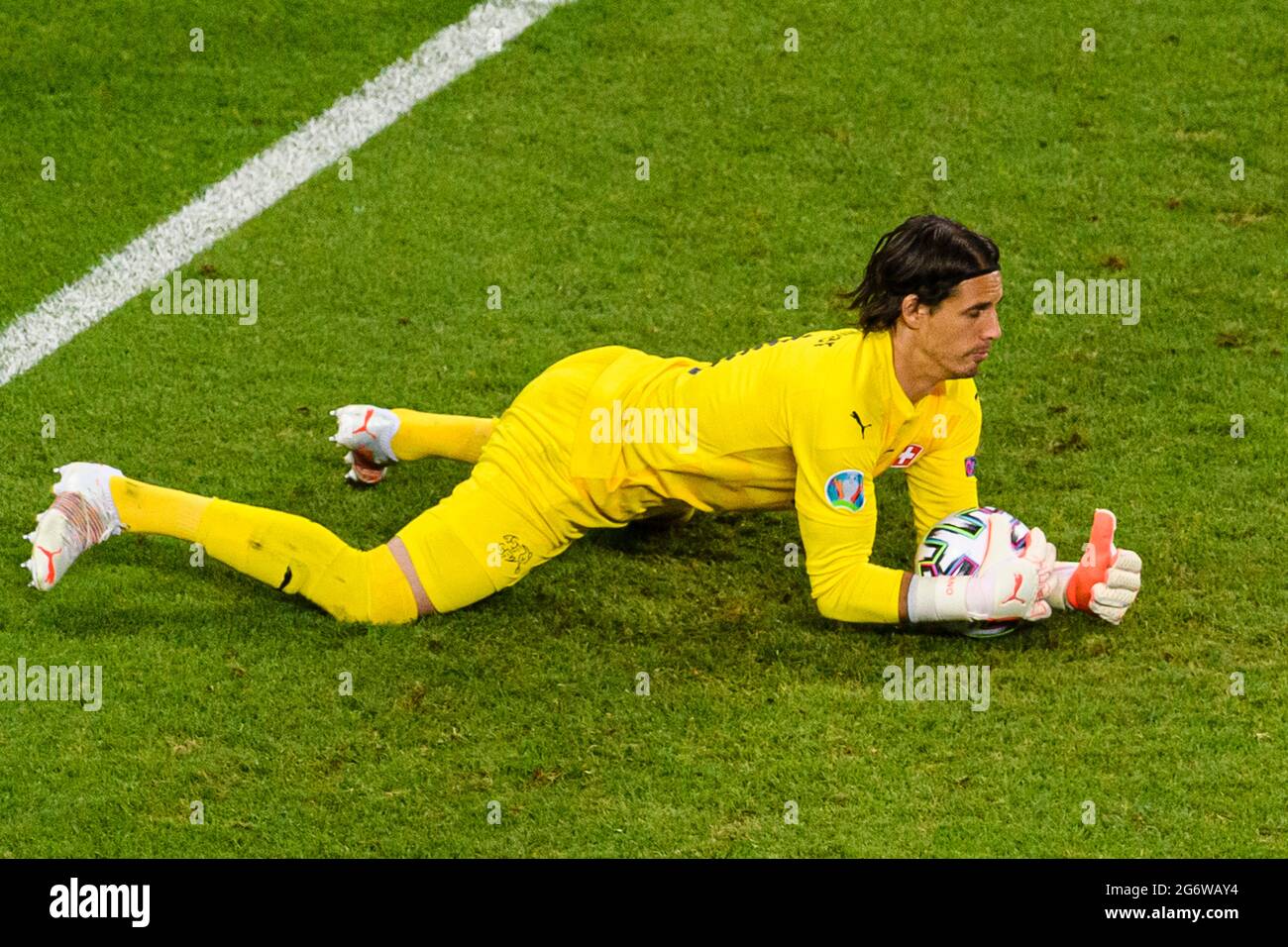 Baku, Azerbaijan - June 20: Goalkeeper Yann Sommer of Switzerland in ...