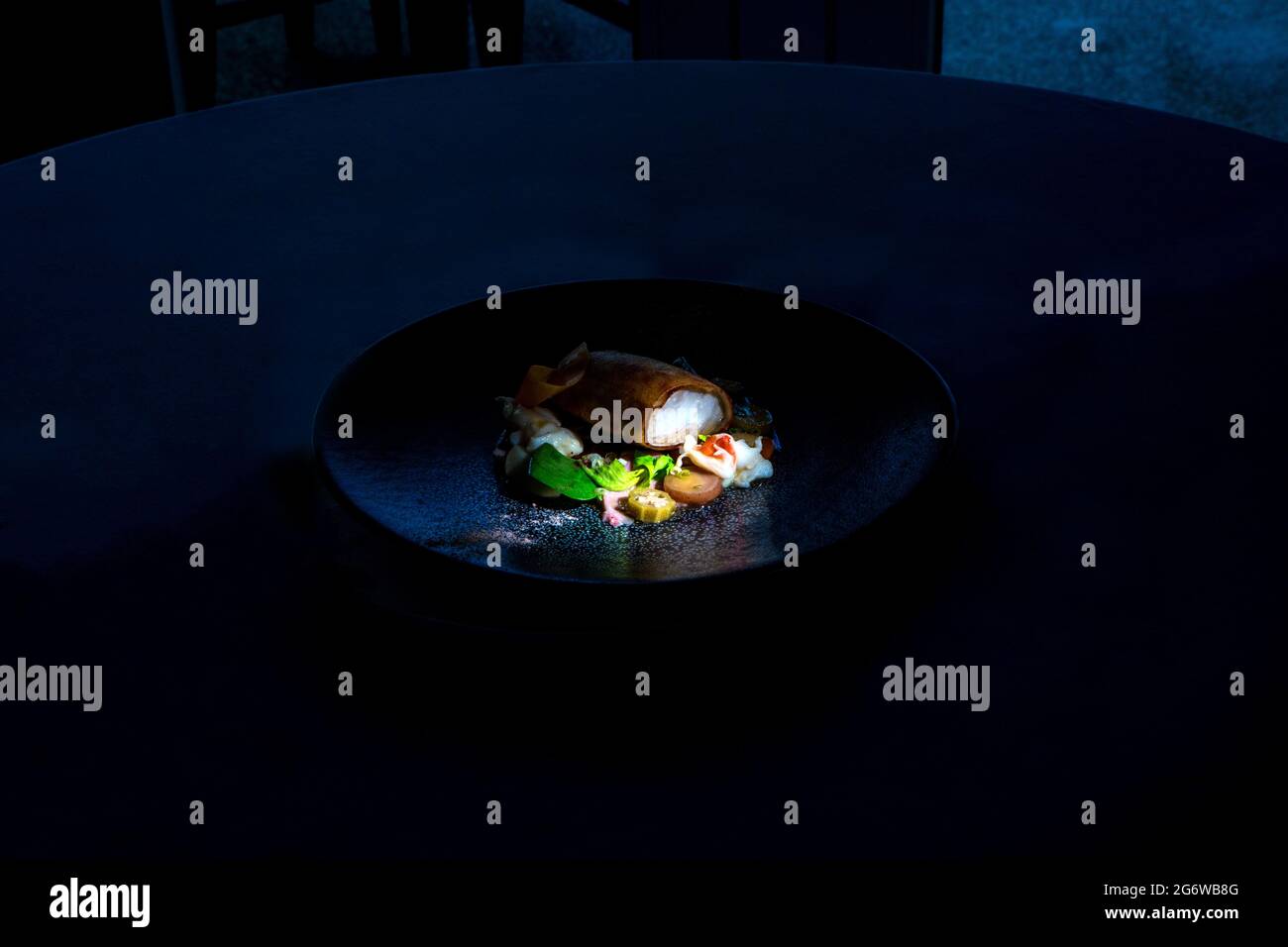 Fish platter on a beautiful plate Stock Photo - Alamy