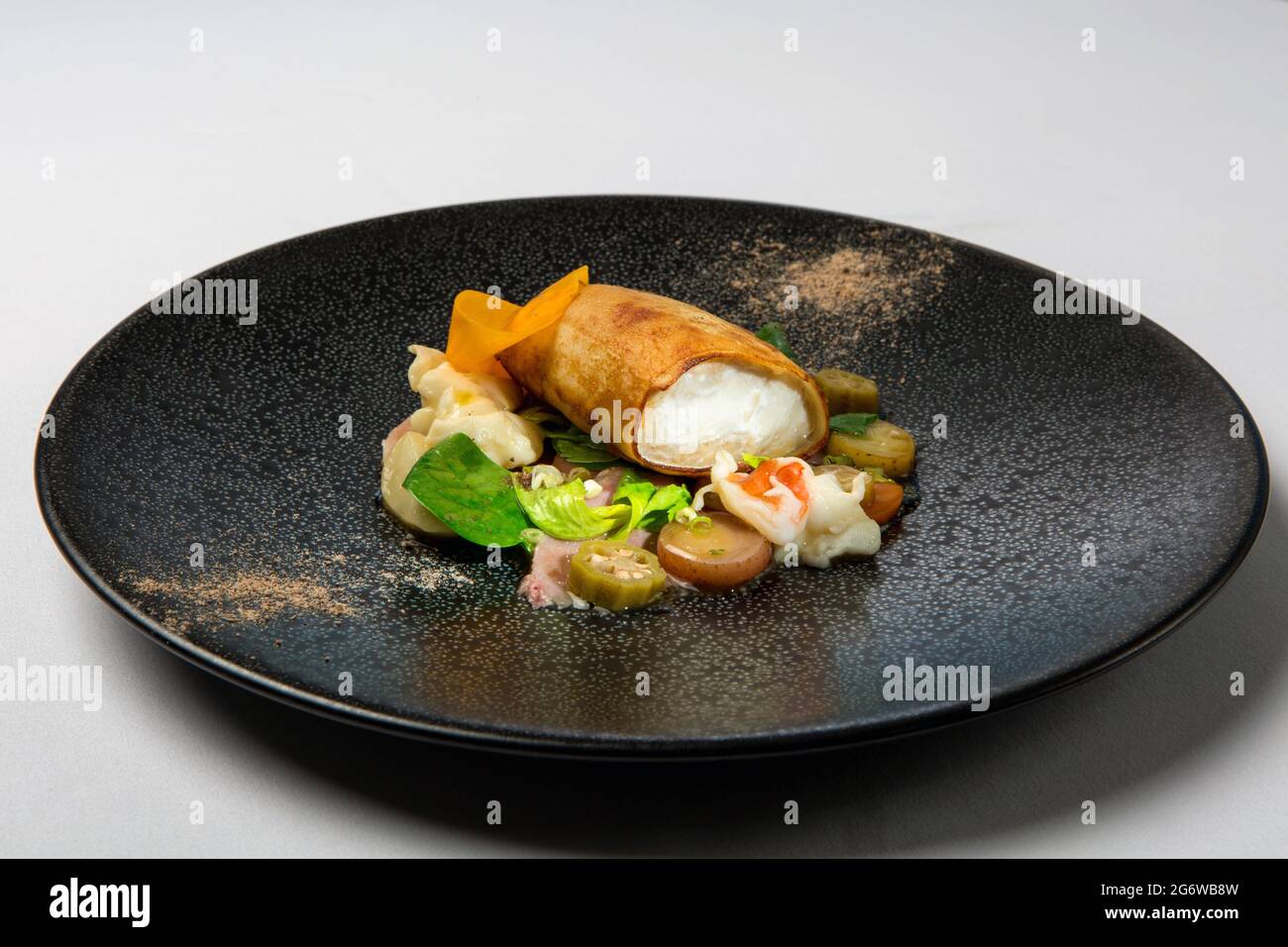Fish platter on a beautiful plate Stock Photo - Alamy