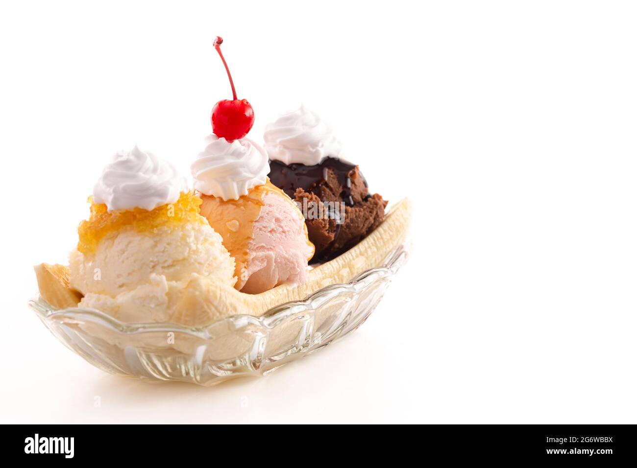 Banana Split Isolated Stock Banana Split Stock Photos, Royalty Free