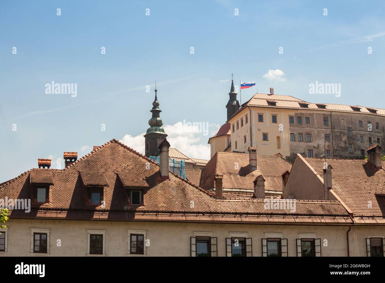 Picture of Loski Grad castle, also called Loka Castle, in Skofja Loka ...