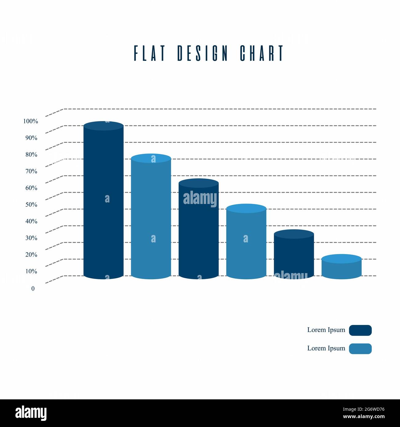 Tube Chart Info Graphics Elements Vector Flat Design Template Stock ...