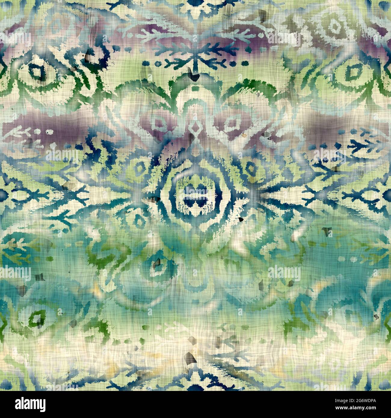 Seamless batik surface pattern swatch for print in cool pastel colors ...