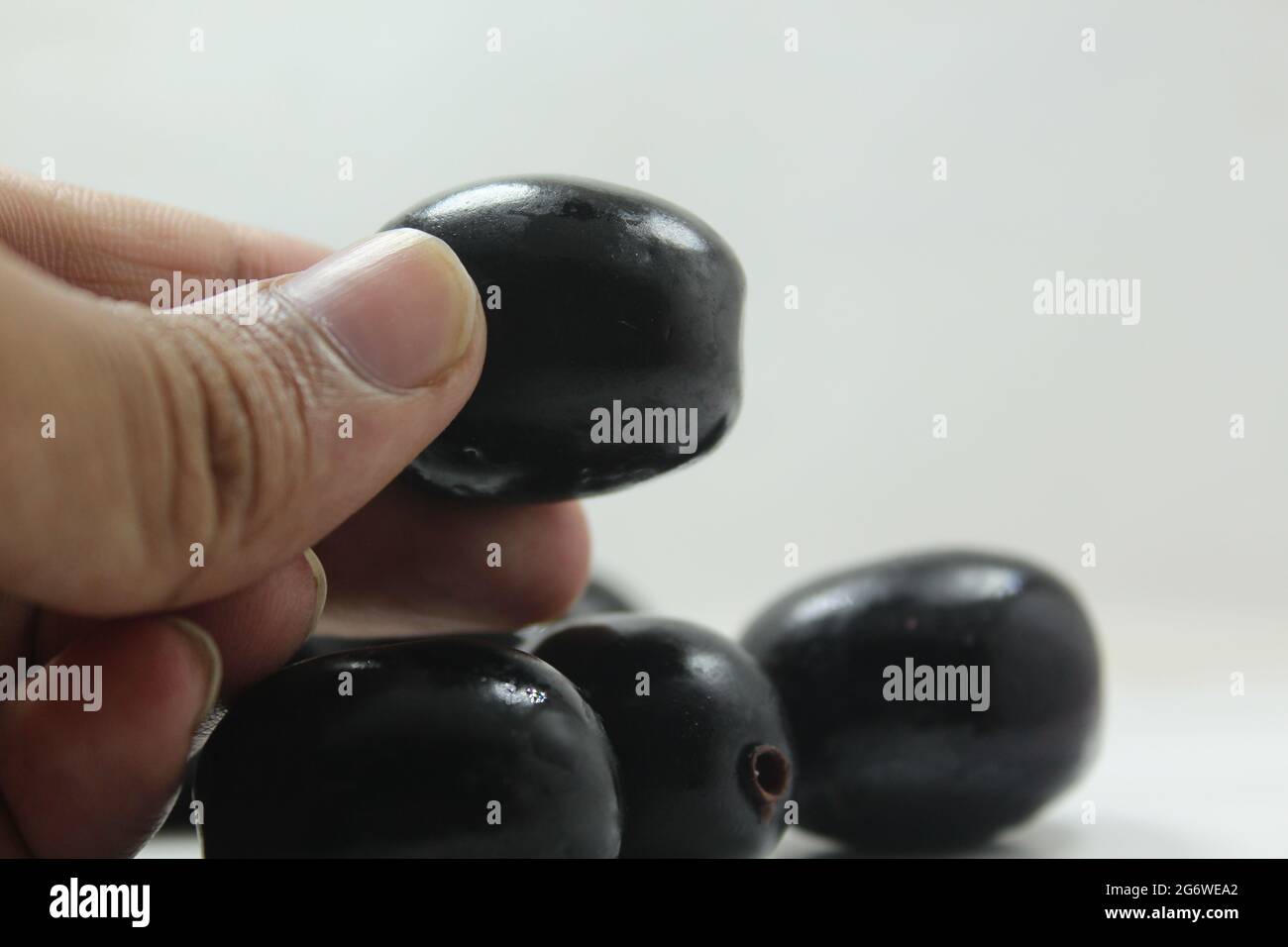 Java plum fruits on isolated white surface, juicy sweetness java plum ...