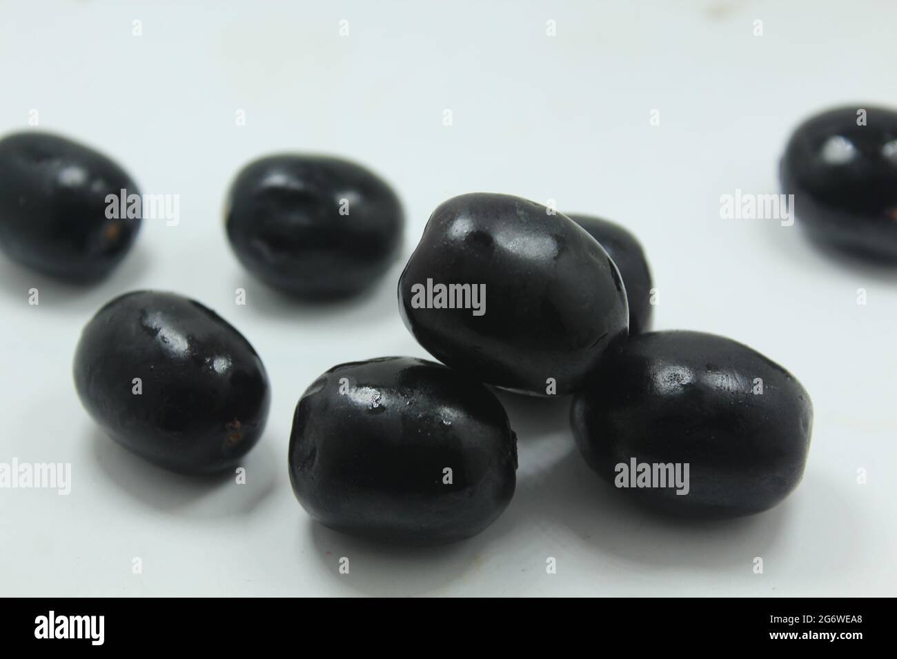 Java plum fruits on isolated white surface, juicy sweetness java plum ...