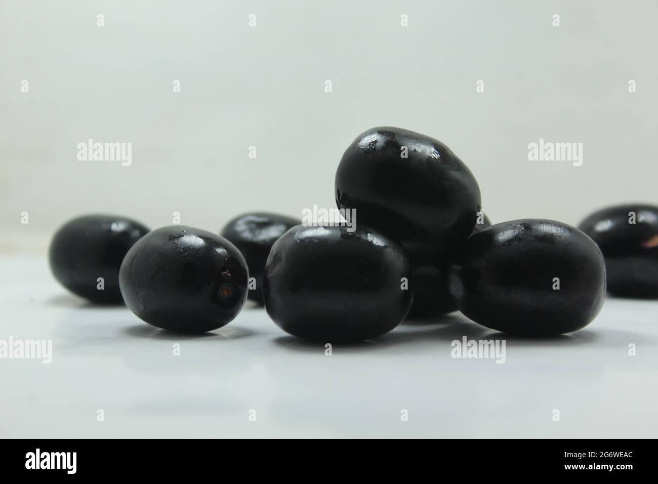 Java plum fruits on isolated white surface, juicy sweetness java plum ...