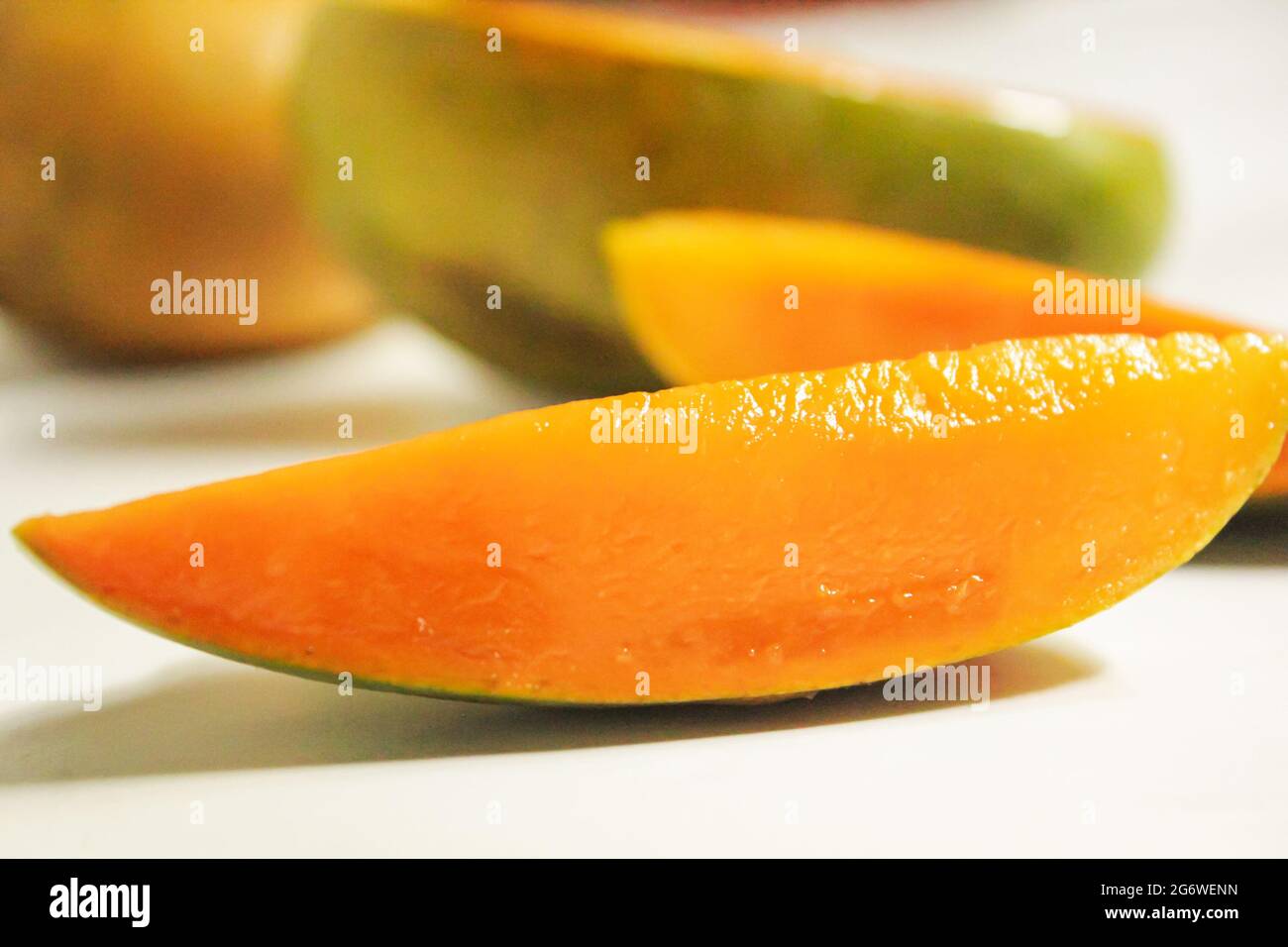 Mango fruit sliced cubes hi-res stock photography and images - Alamy