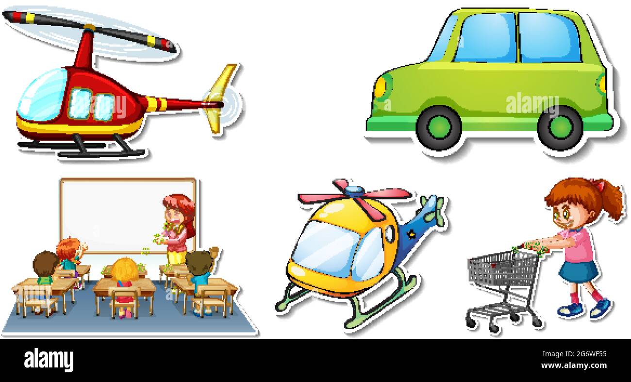 Collection of random objects Stock Vector Images - Alamy