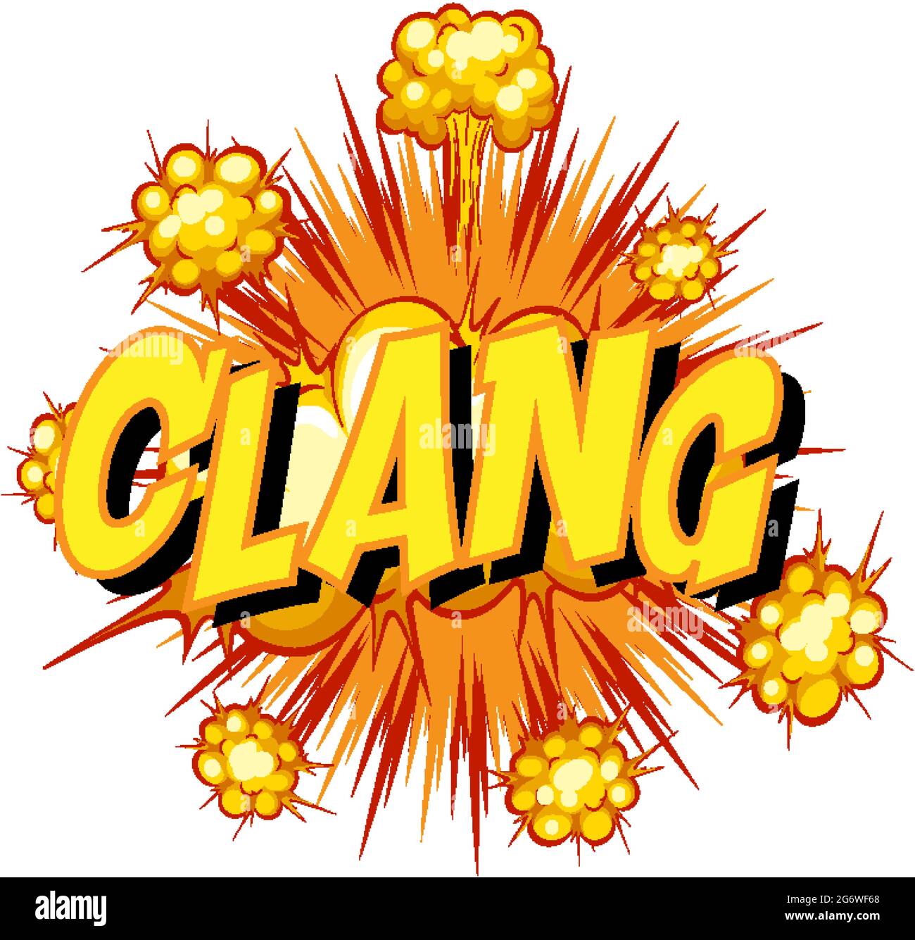 Comic speech bubble with clang text illustration Stock Vector Image ...