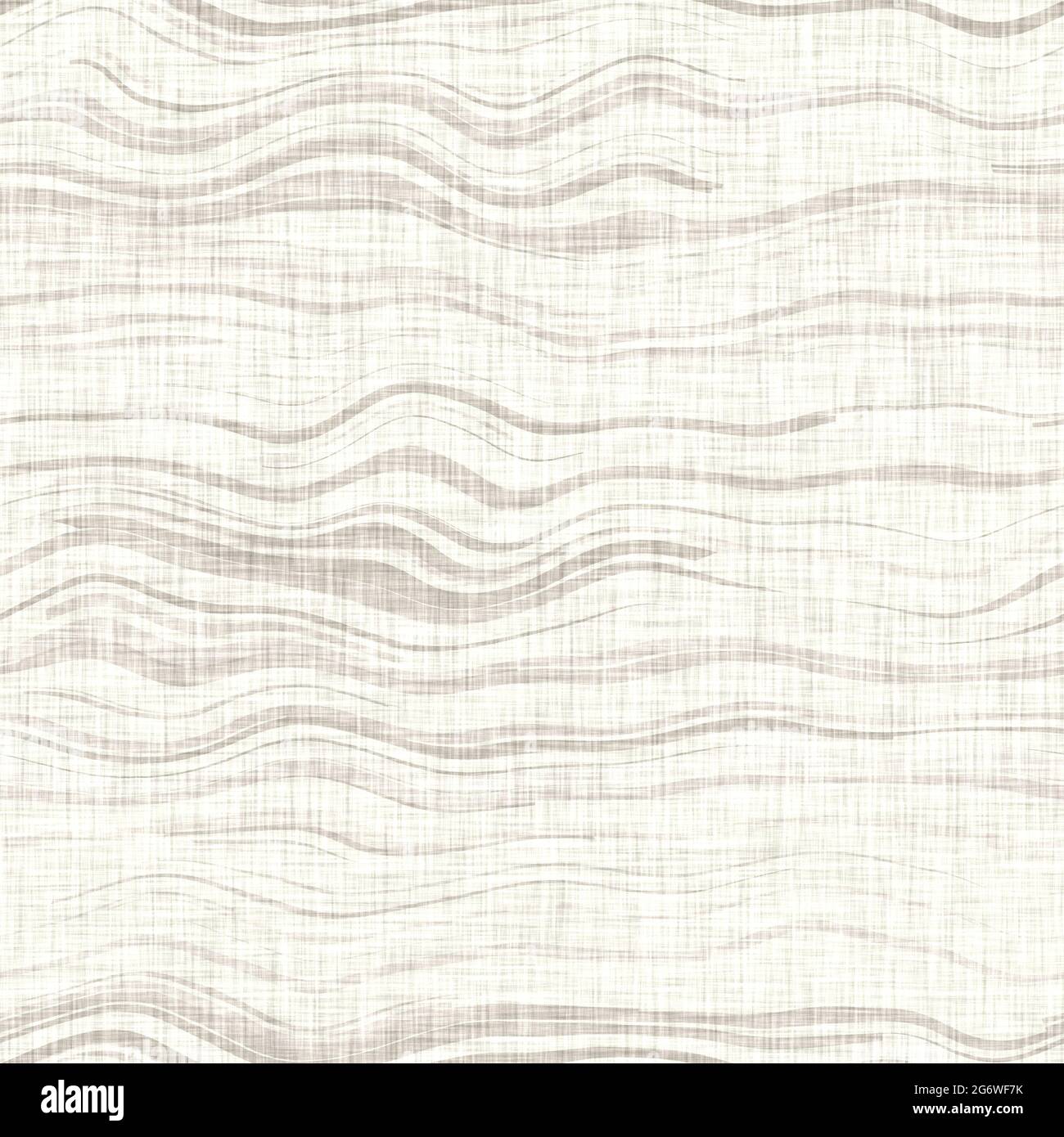 Linen texture background with wavy broken stripe. Organic irregular ...