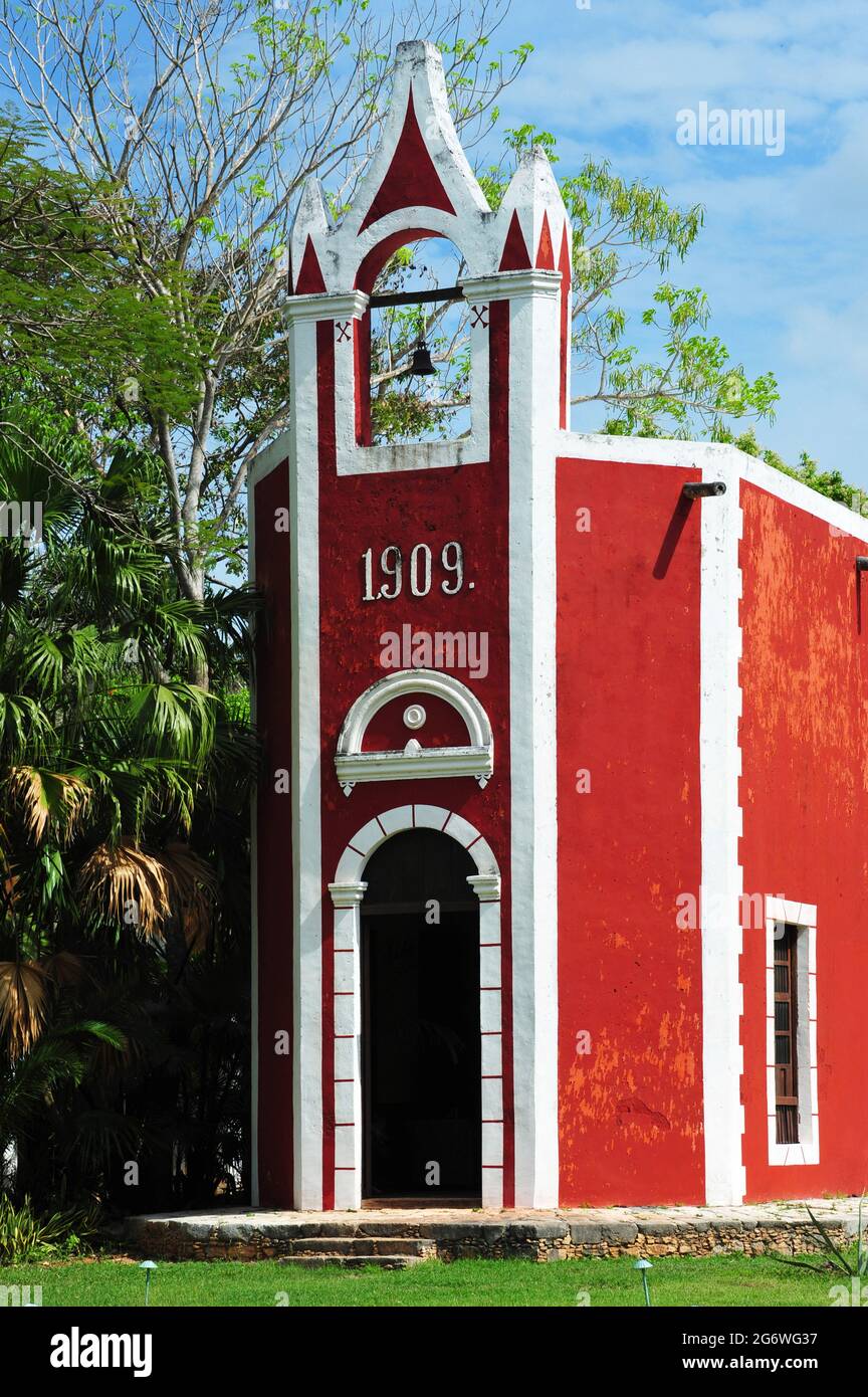 MEXICO. YUCATAN. MERIDA. THE CHAPEL OF THE HACIENDA SANTA ROSA, ONE OF ...