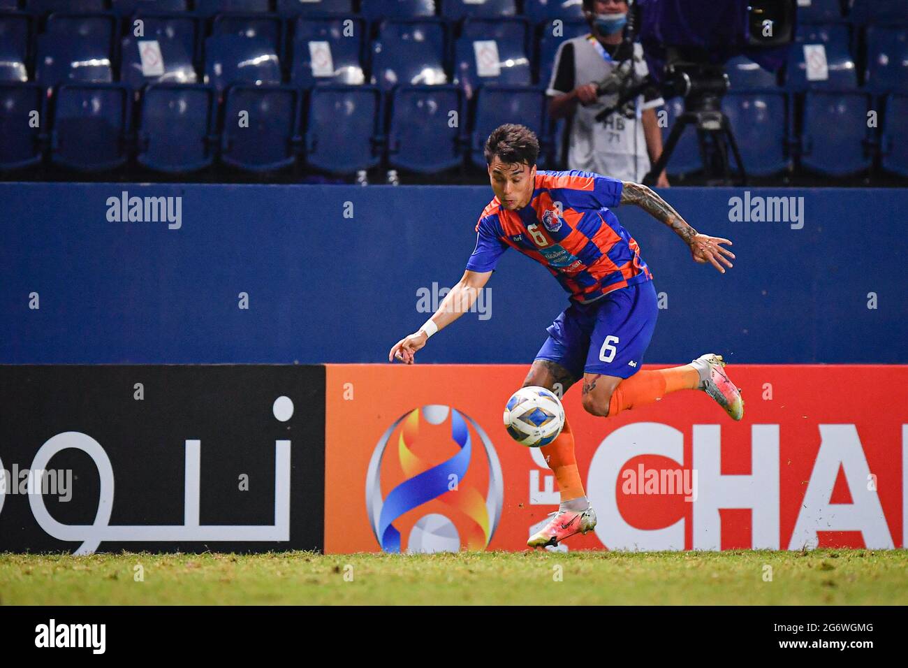 Buriram, Thailand. 06th July, 2021. Charyl Chappuis of Port FC seen in ...