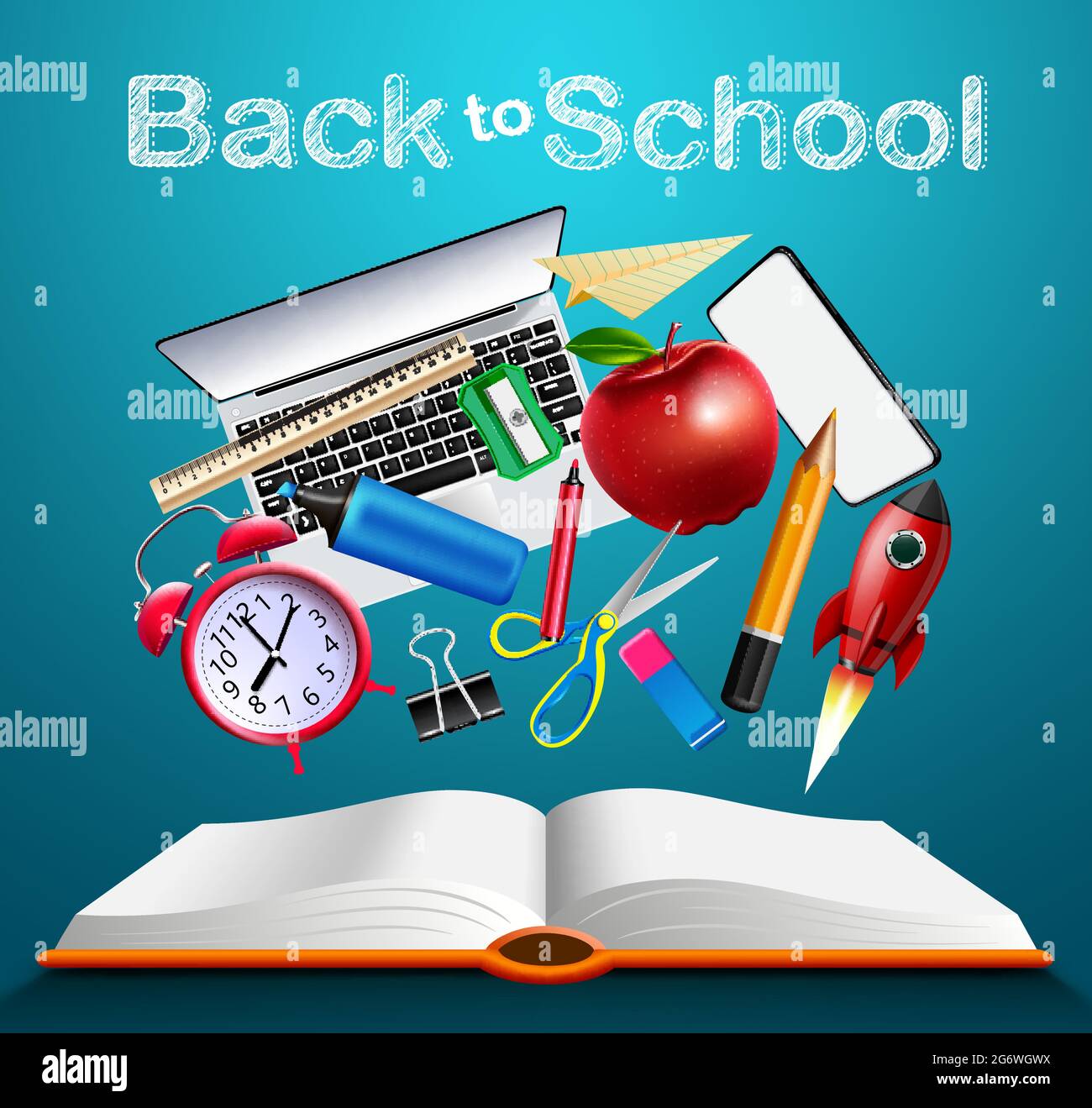 Back to school online education vector banner design. Back to school ...