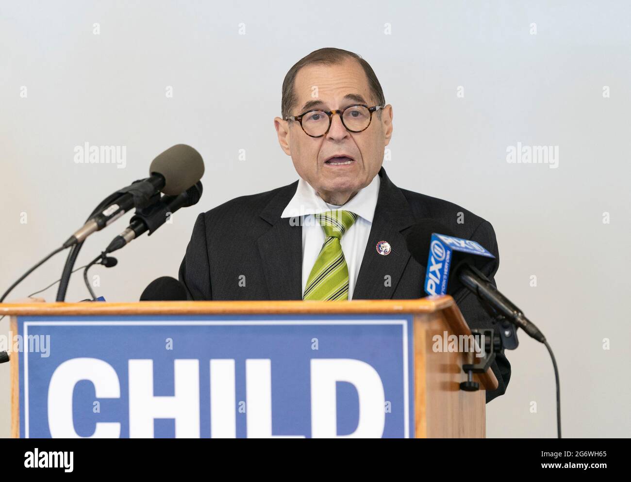 New York, NY - July 8, 2021: U. S. Representative Jerry Nadler speaks ...