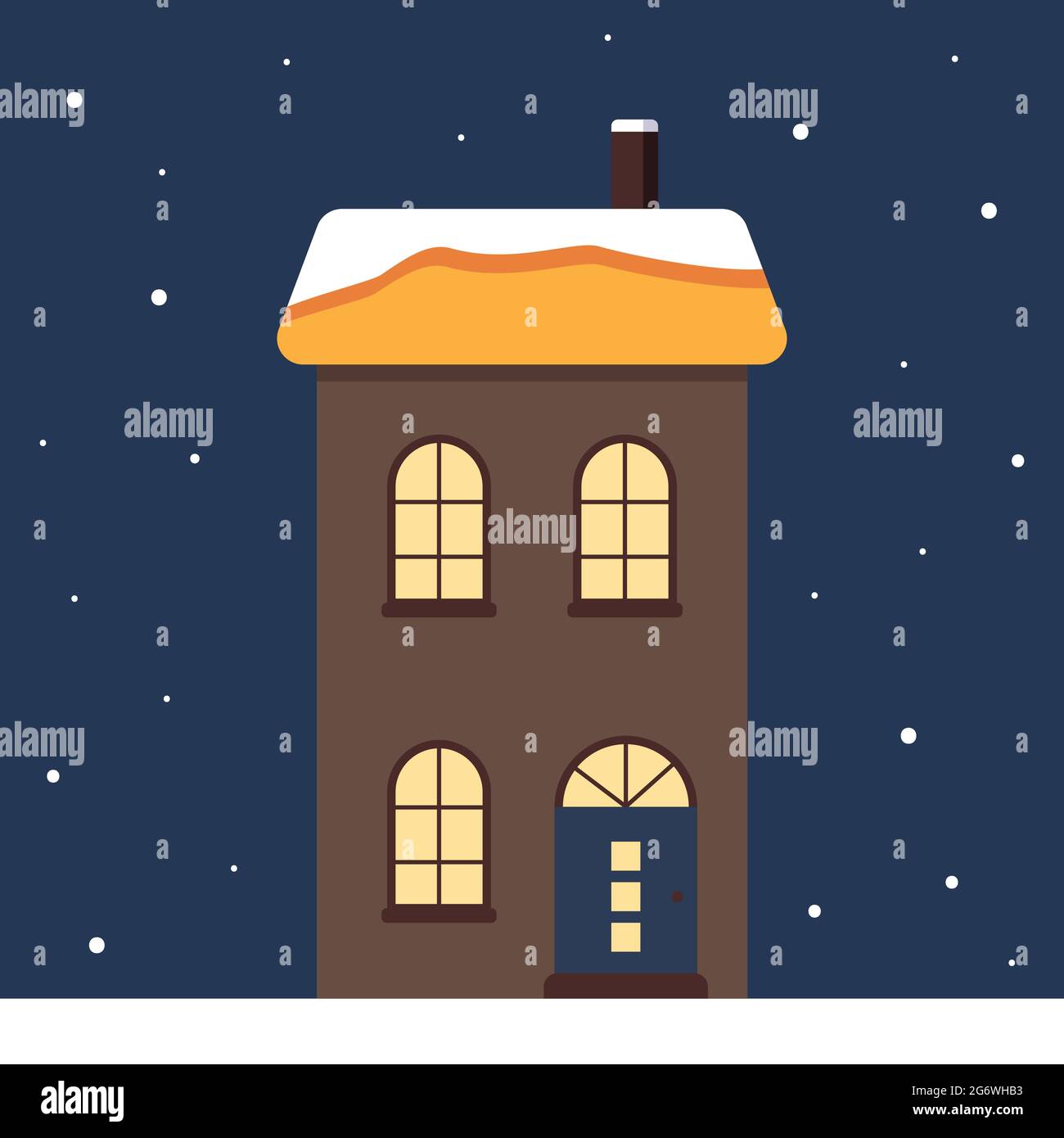 Residential home snow in Stock Vector Images - Alamy