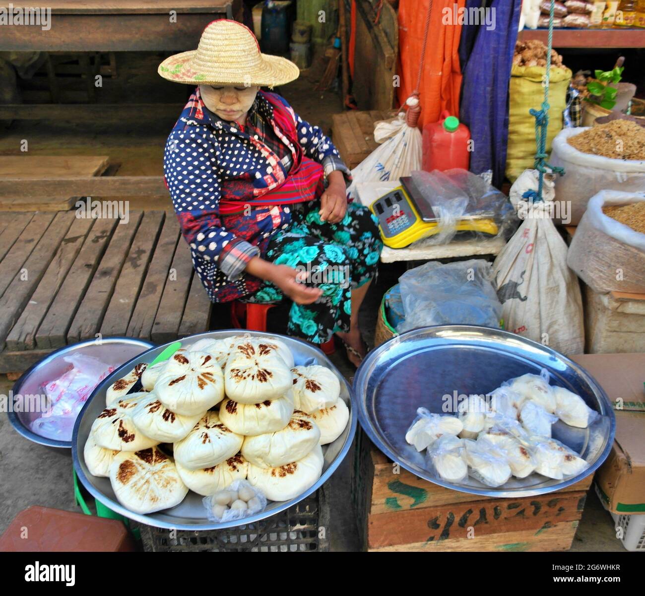 Woman sells fresh cheese hi-res stock photography and images - Alamy