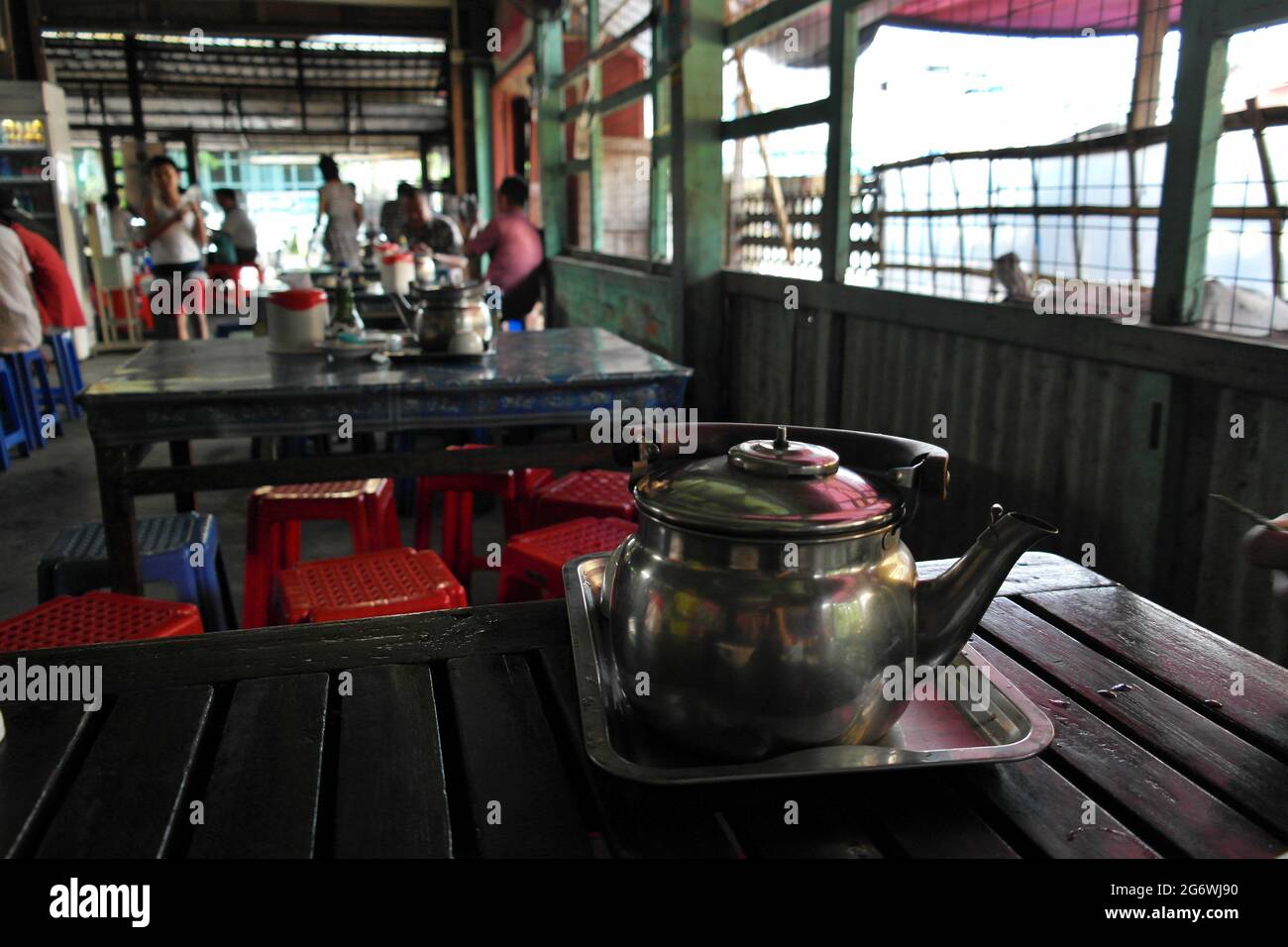 Traditional Teashop in Dawei, Myanmar Stock Photo - Alamy