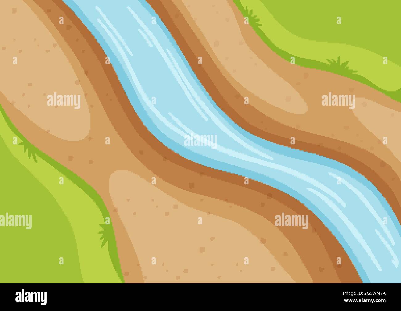 Aerial view of river close up illustration Stock Vector Image & Art - Alamy