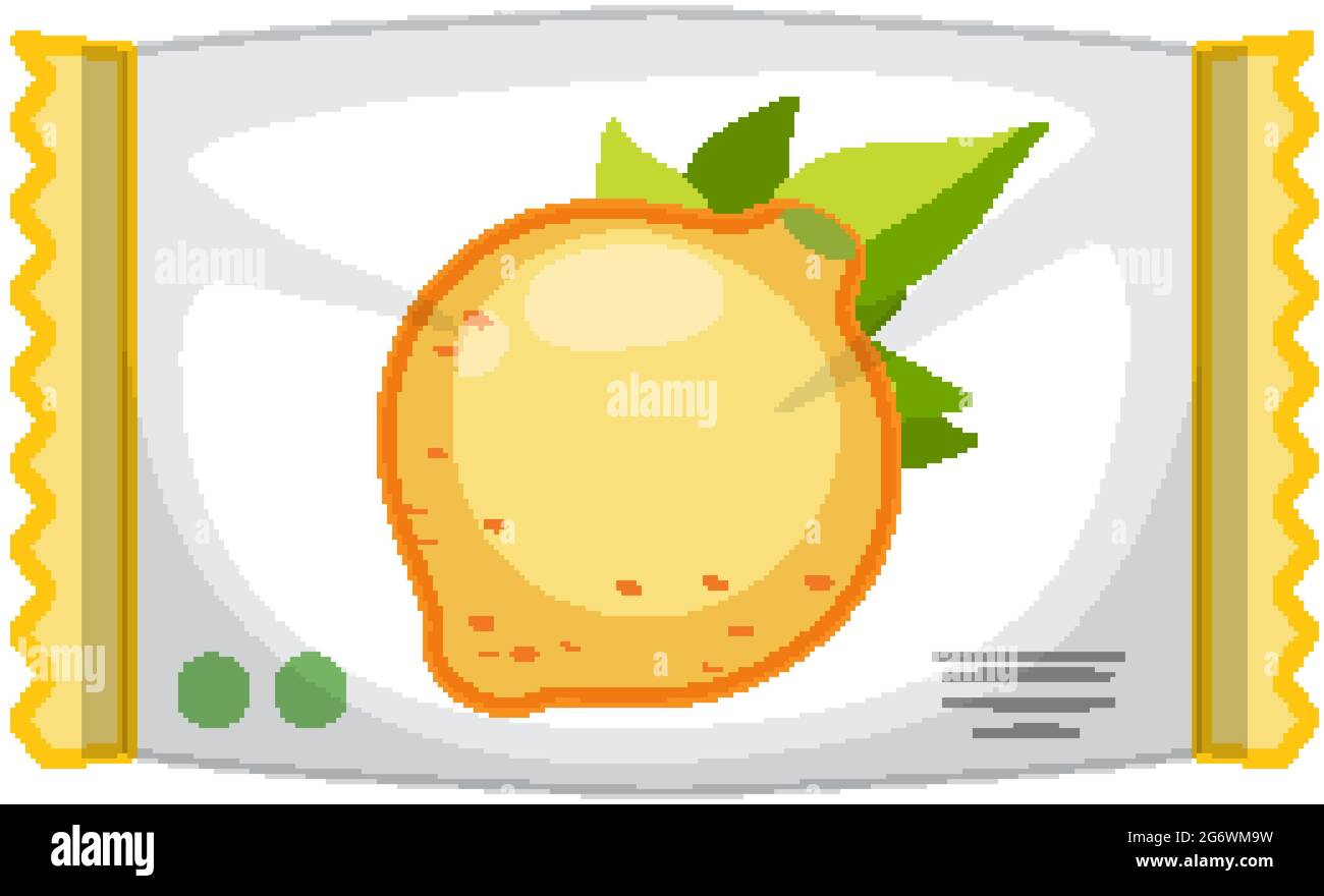 Packaging of lemon candy isolated illustration Stock Vector Image & Art ...