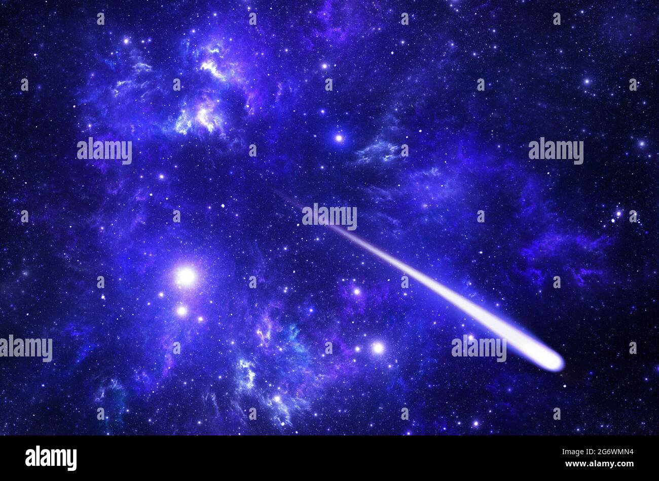 Comet in space Stock Photo - Alamy