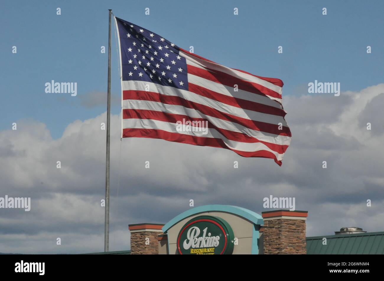 ELLENSBURG/WASHINGTON//USA / 05.October 2019 / American flags stars and ...