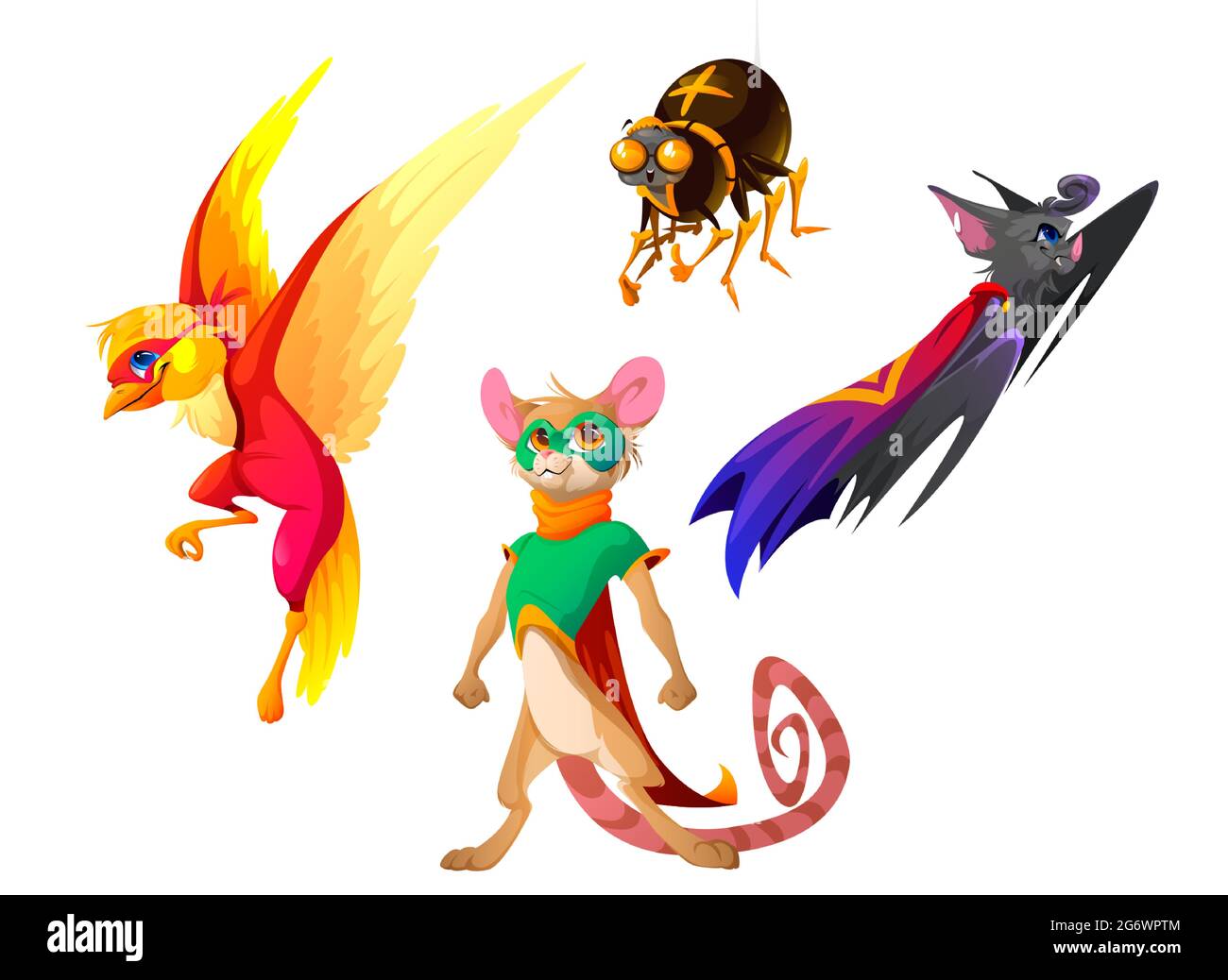 Animals in mask Stock Vector Images - Alamy