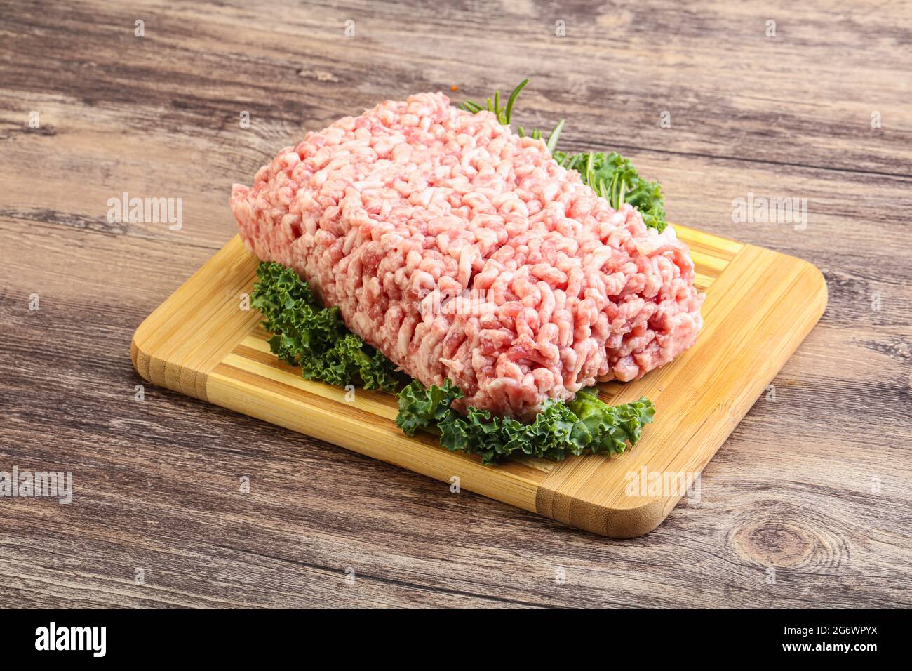 Raw fat pork minced meat for cooking Stock Photo - Alamy