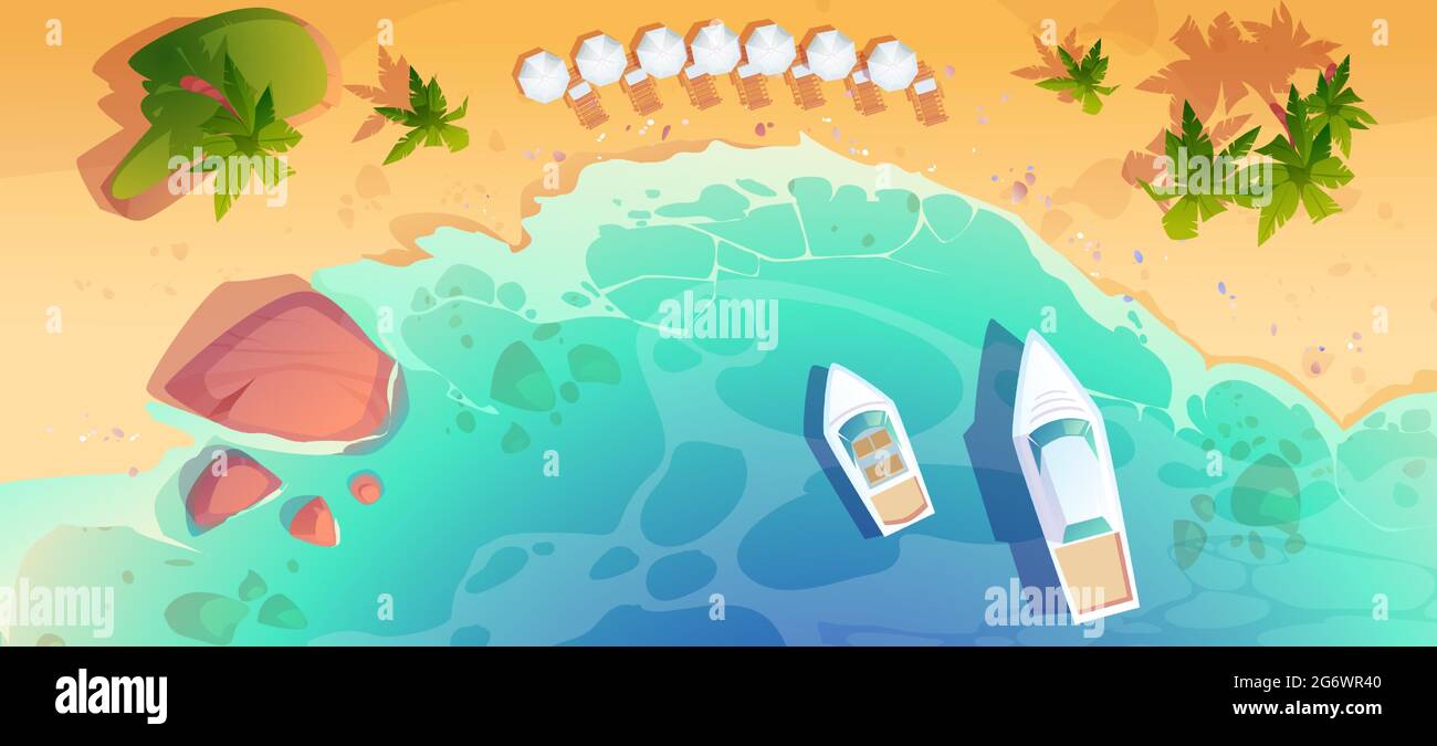 Shore beach turquoise water Stock Vector Images - Alamy