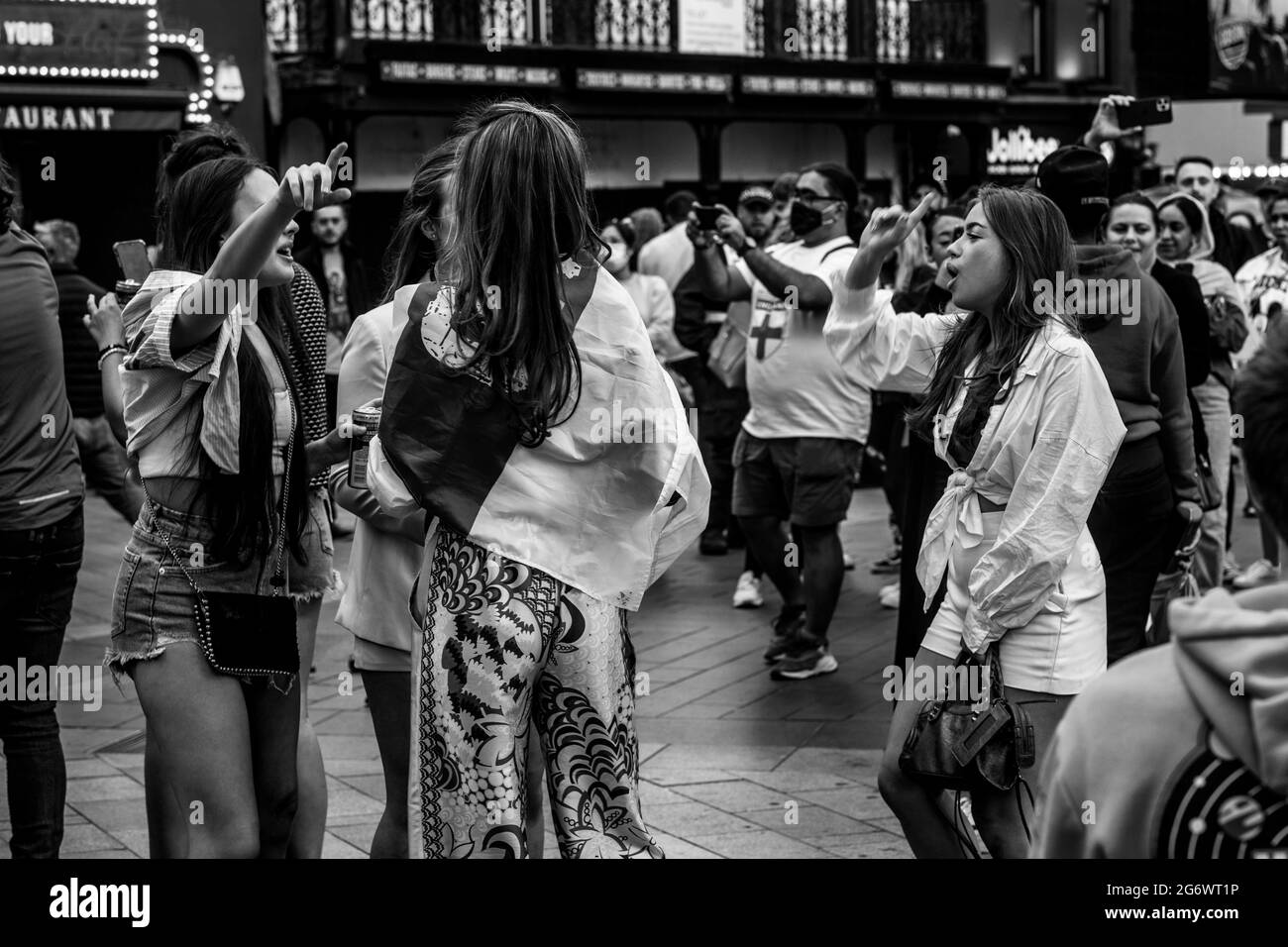 London Leicester Square Euros Celebrations Stock Photo - Alamy