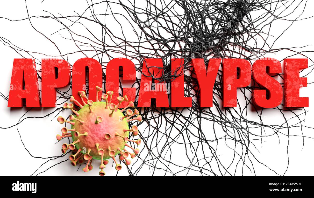 Degradation and apocalypse during covid pandemic, pictured as declining ...