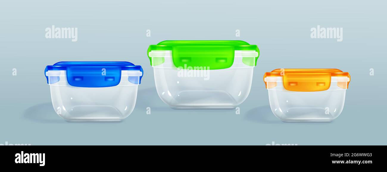 Plastic food containers with clipping path and latch lock lids. Storage ...