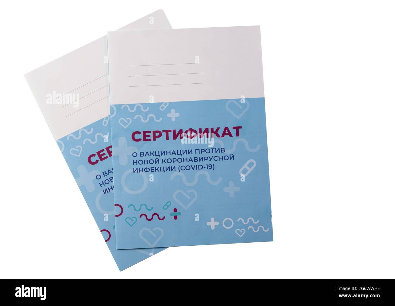 Two new vaccination certificates. Translation: certificate of ...
