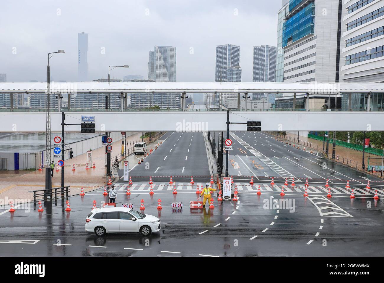 JULY 8, 2021 : A Traffic restriction due to the 2020 Tokyo Olympic ...