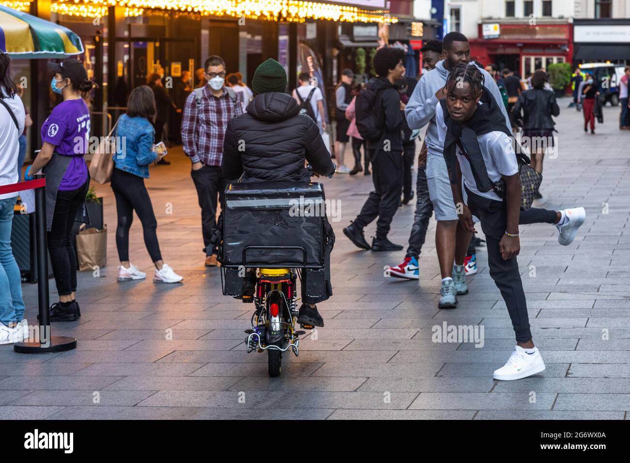 London Leicester Square Euros Celebrations Stock Photo - Alamy