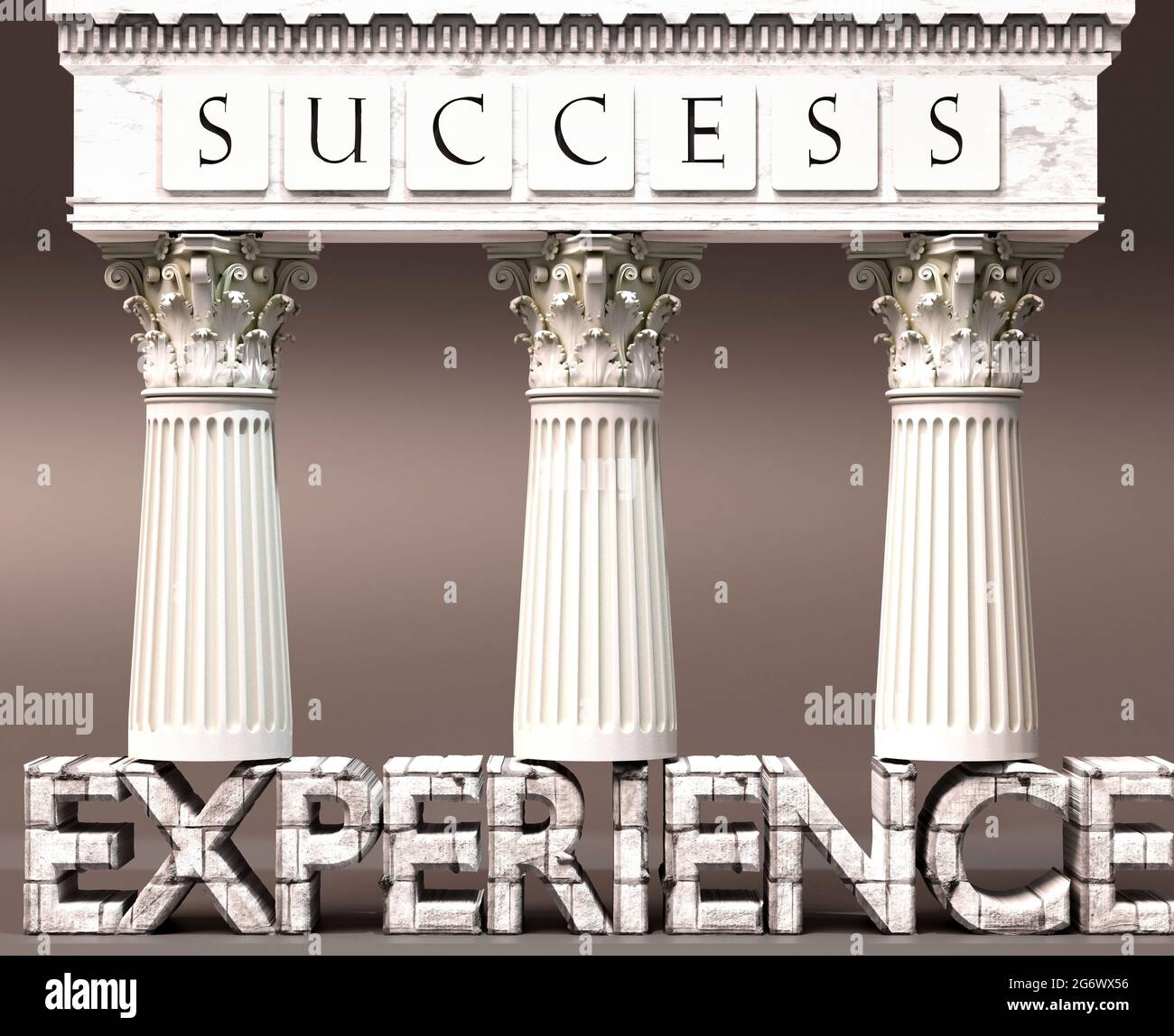Experience as a foundation of success - symbolized by pillars of ...