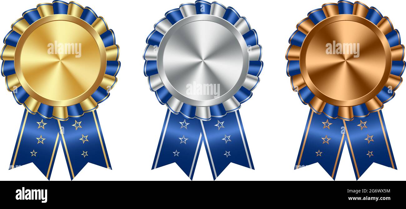 Gold Silver Bronze Medal Ribbon