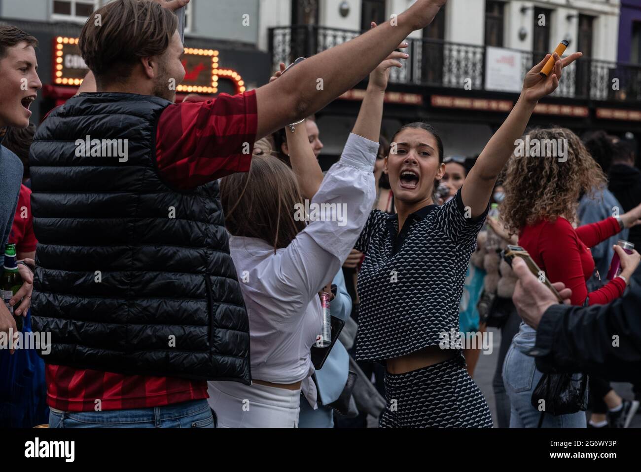 London Leicester Square Euros Celebrations Stock Photo - Alamy