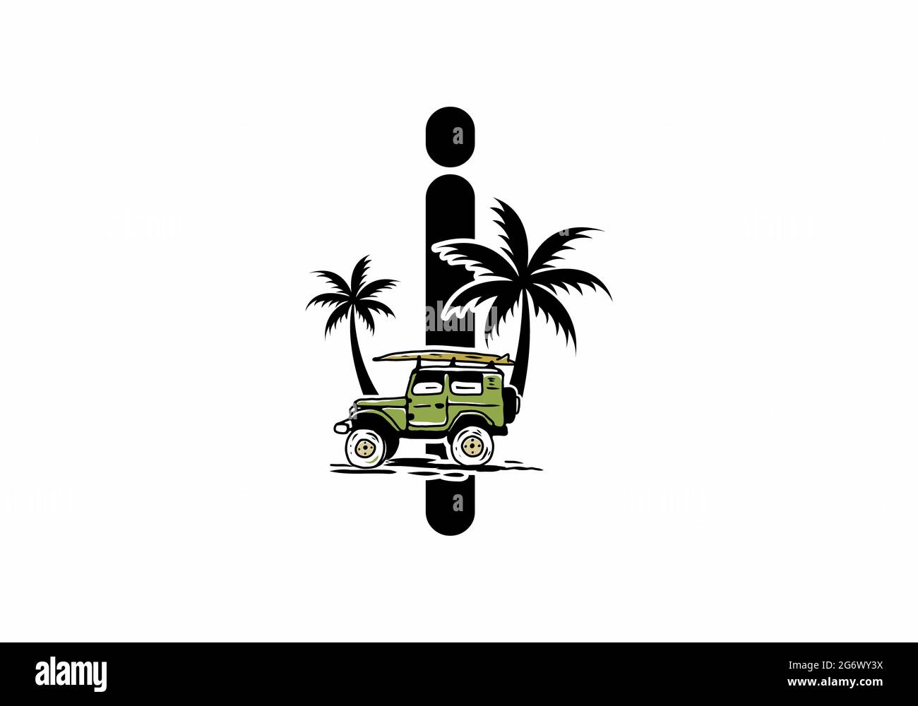 Off road car with i initial letter design Stock Vector Image & Art - Alamy