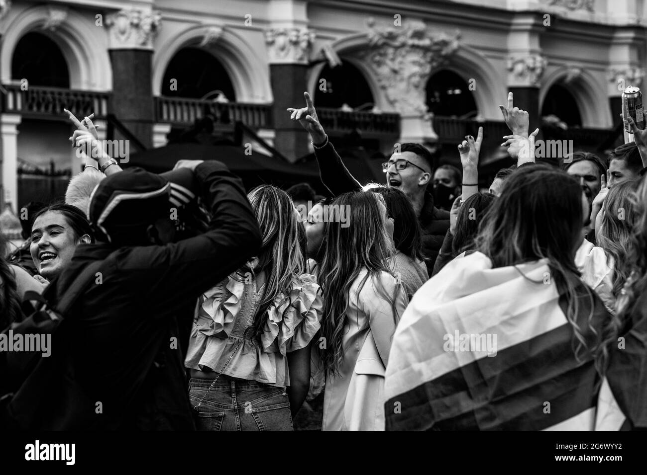 London Leicester Square Euros Celebrations Stock Photo - Alamy