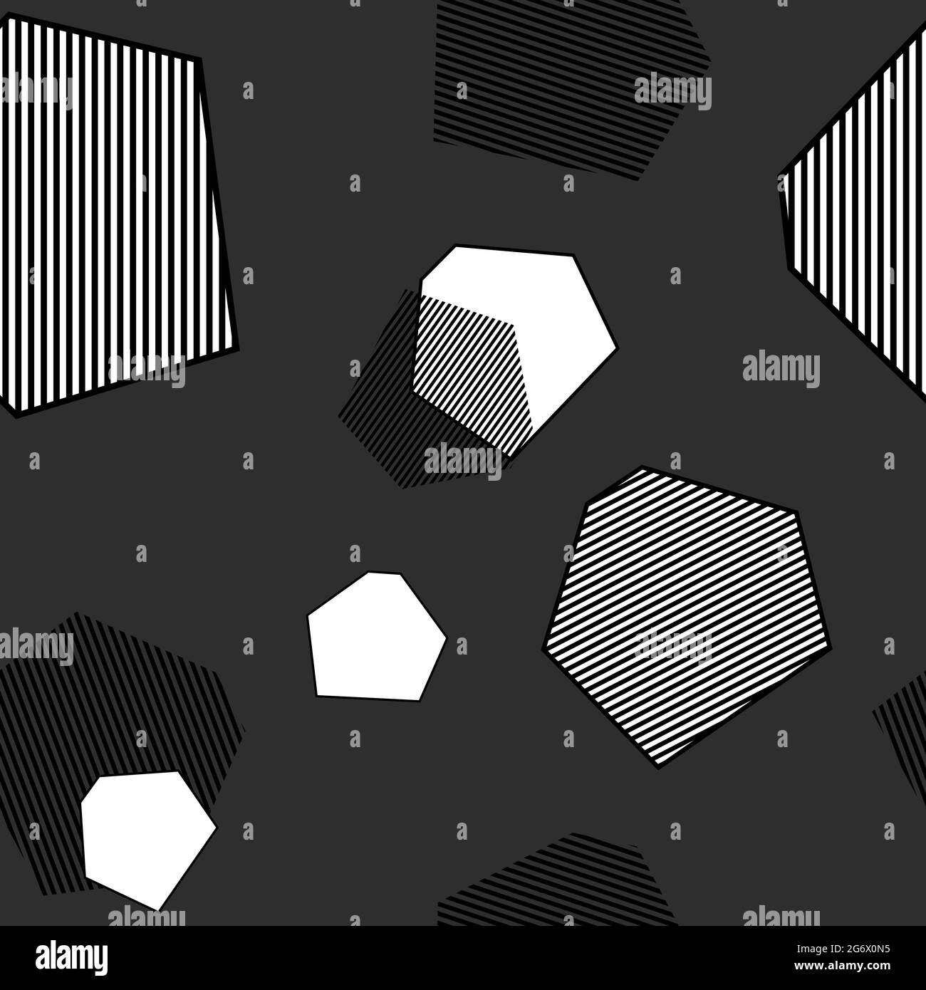 Abstract repeating pattern of abstract geometric shapes and lines Stock ...