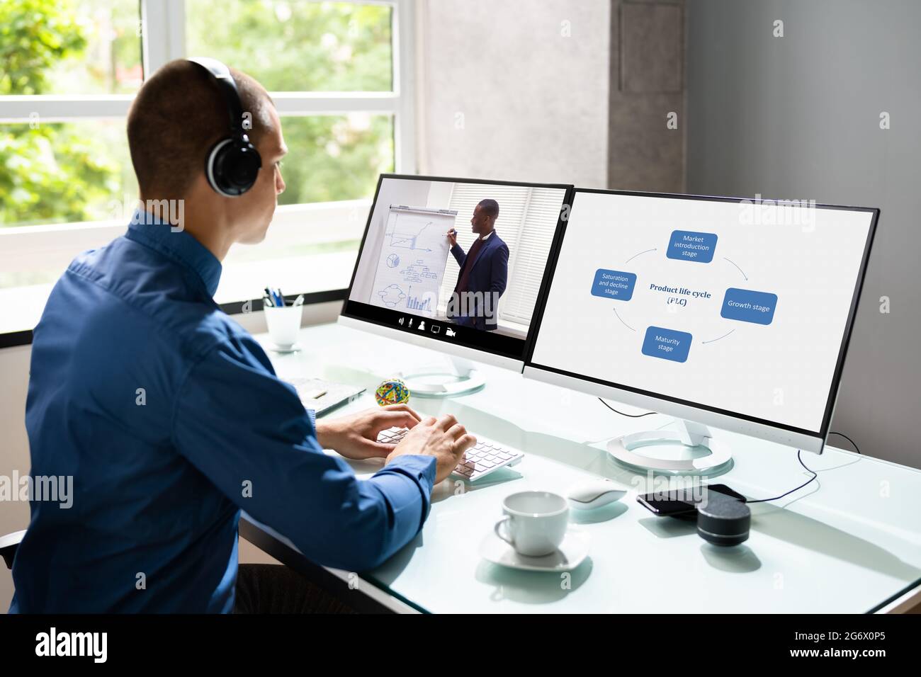 Online Virtual Training Video Conference Meeting Call Stock Photo - Alamy