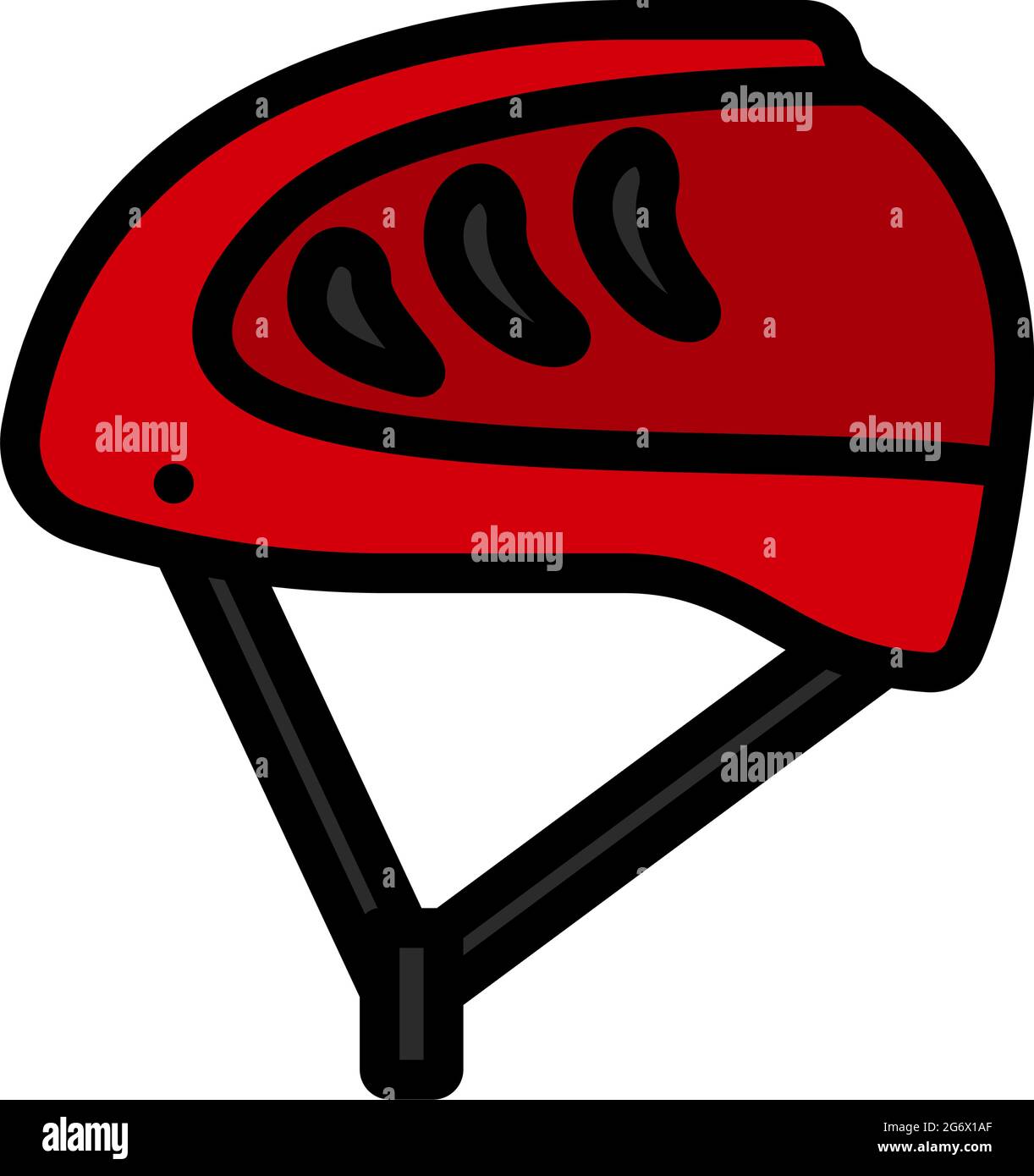 Climbing Helmet Icon. Editable Bold Outline With Color Fill Design ...