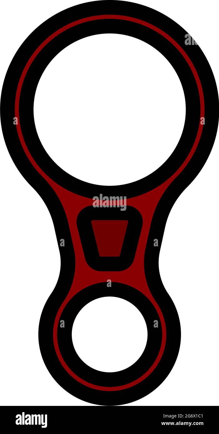 Alpinist Descender Icon. Editable Bold Outline With Color Fill Design ...