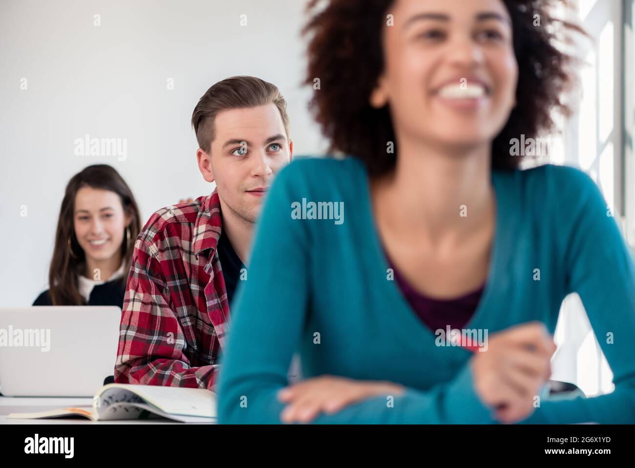 Students class laptop tablet hi-res stock photography and images - Alamy