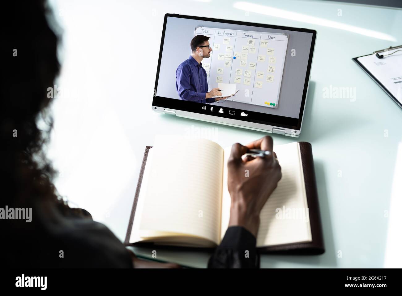 Online Virtual Video Conference Elearning Webinar Training Stock Photo ...