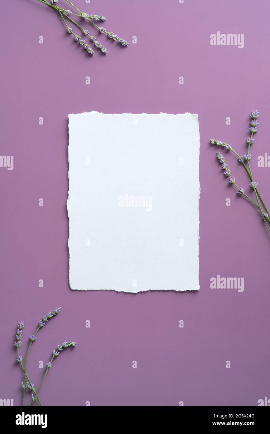 Lavender Background Wedding Purple Floral Polygonal Wedding Invitation