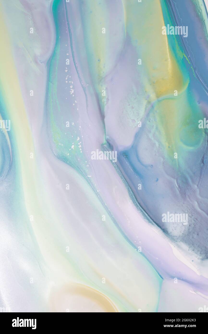 Acrylic abstract paint. Closeup of the painting. Colorful abstract ...