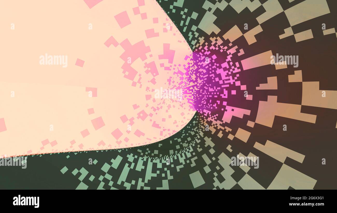 beautiful pixel abstract background. the concept of the contact of two ...